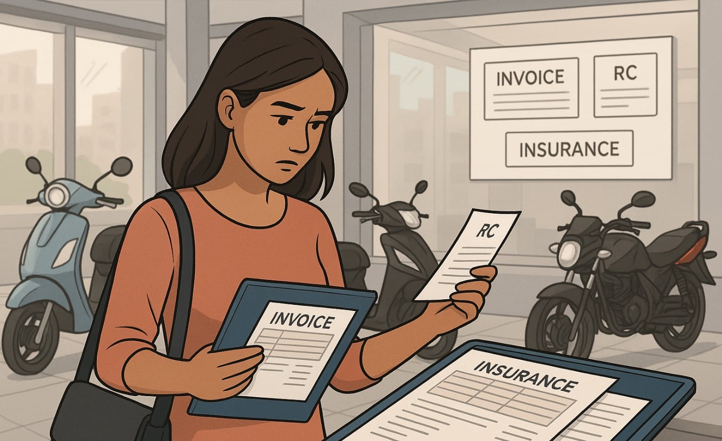 Important Paperwork to Collect When You Buy a Two-Wheeler
