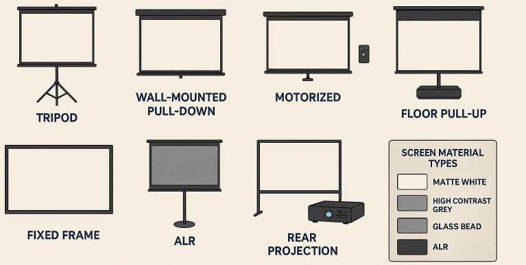 Types of Projection Screens Available in India – Practical Use Cases ...