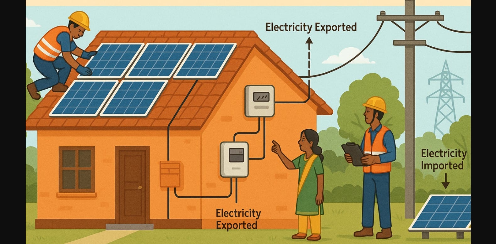 Grid Connection for Solar Systems in India - Net Metering Steps