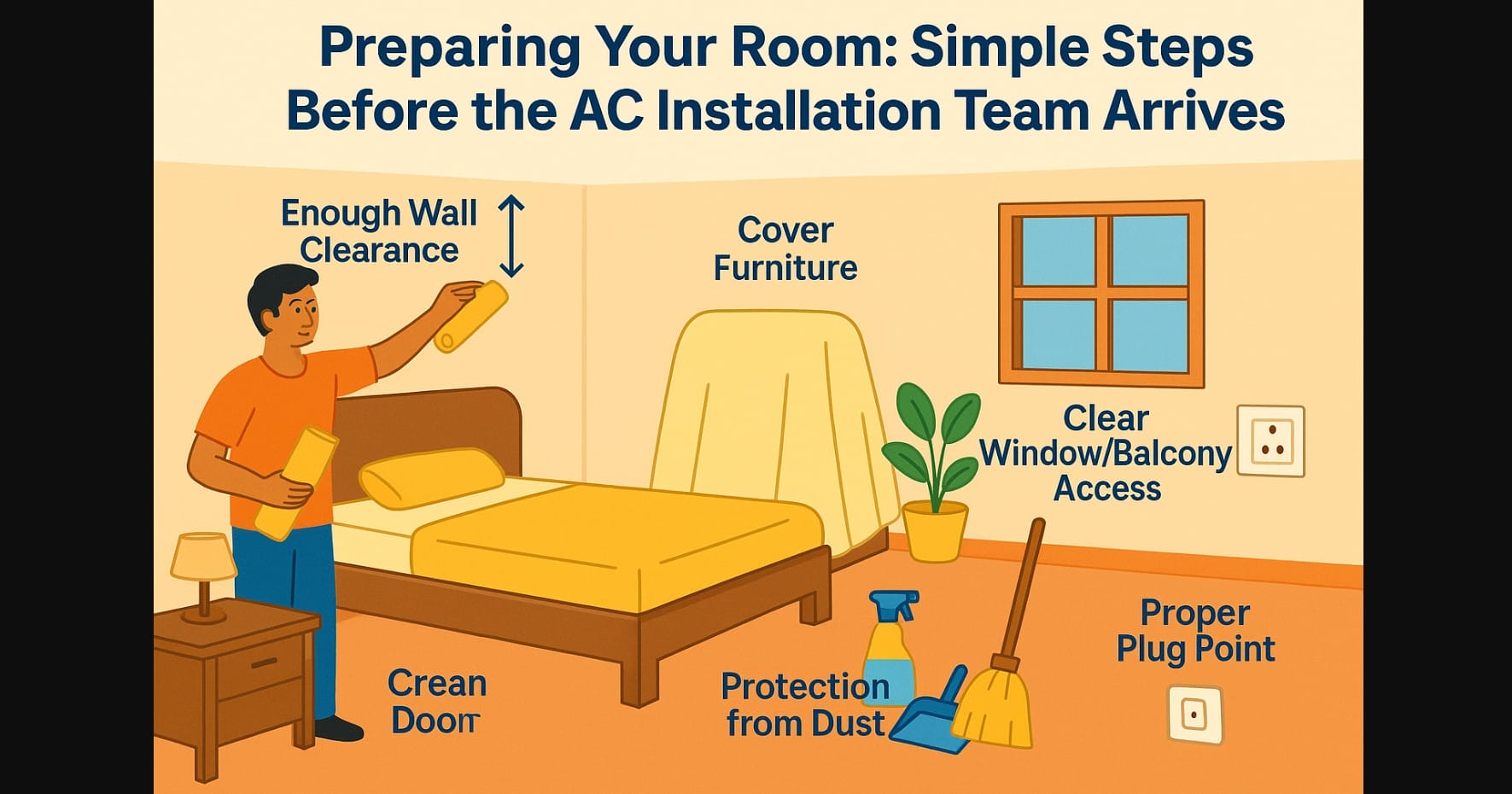 Avoid Installation Delays: Get Your Room Ready for Your New AC